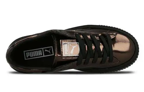 PUMA Basket Platform "metallic Bronze" Sneakers