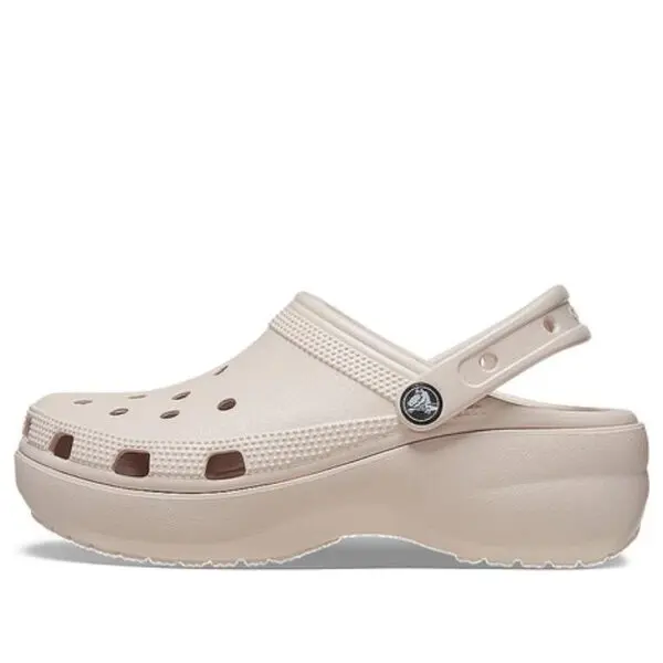 CROCS Platform Clogs - Beige