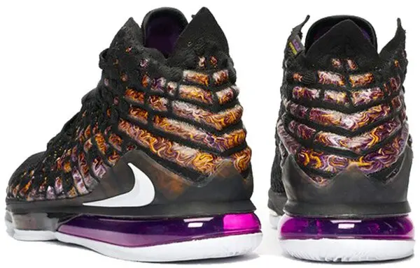 Nike Lebron 17 "lakers" High-top Athletic Sneakers - Black