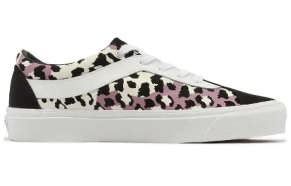 VANS Bold Ni Leopard Print Lace-up Sneakers - Black/white