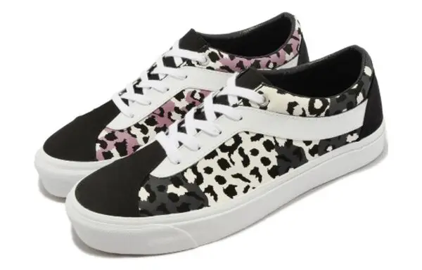 VANS Bold Ni Leopard Print Lace-up Sneakers - Black/white