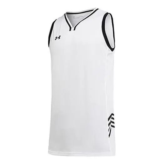 Under Armour Logo Basketball Jersey - White/black