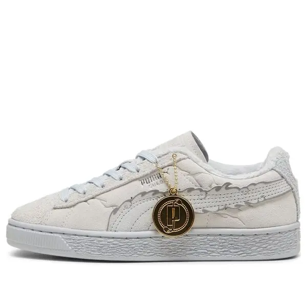 PUMA Suede 'one Piece Straw Hat Luffy' Sneakers - Feather Grey/platinum Grey