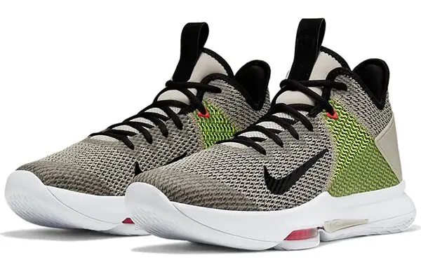 Nike Lebron Witness Iv Ep Mid Top Basketball Sneakers - String/volt/bright Crimson
