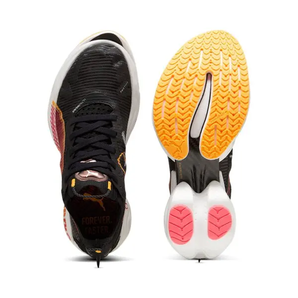 PUMA Fast-r Nitro Elite 2 "black Sun Stream" Sneakers - Black/sun Stream/sunset Glow