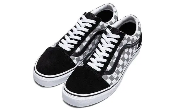 VANS Old Skool Checkerboard Lace-up Sneakers - Black/gray