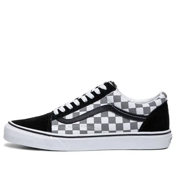 VANS Old Skool Checkerboard Lace-up Sneakers - Black/gray