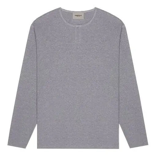 Fear Of God Long Sleeve Henley Tee - Grey