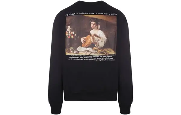 Off-White Character Logo Print Crewneck Sweatshirt