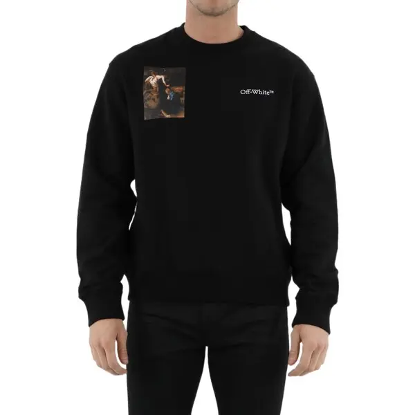 Off-White Character Logo Print Crewneck Sweatshirt