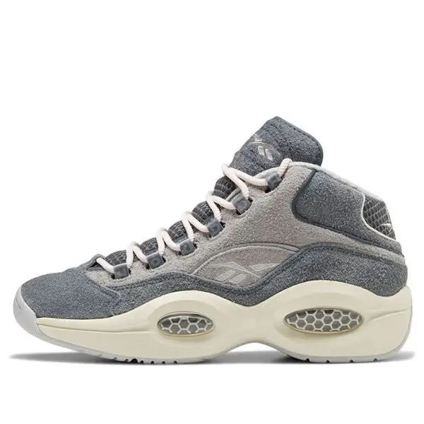 REEBOK Question Mid "grey Suede" Athletic Sneakers - Brown/gray