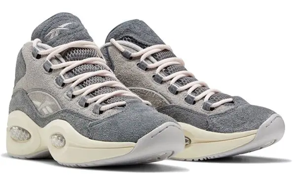 REEBOK Question Mid "grey Suede" Athletic Sneakers - Brown/gray