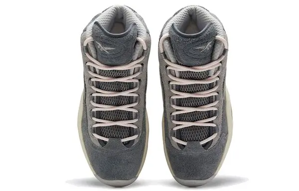 REEBOK Question Mid "grey Suede" Athletic Sneakers - Brown/gray
