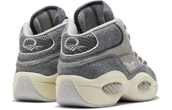 REEBOK Question Mid "grey Suede" Athletic Sneakers - Brown/gray