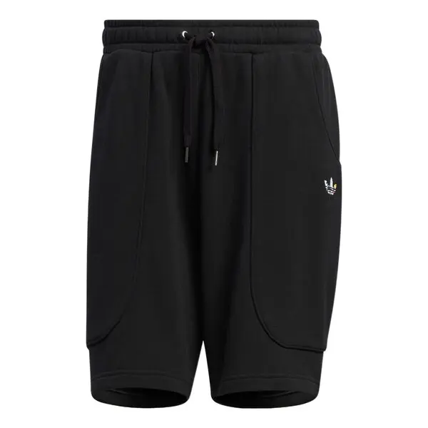 Adidas Originals Solid Color Micro Mark Loose Athleisure Sports Shorts - Multi-color