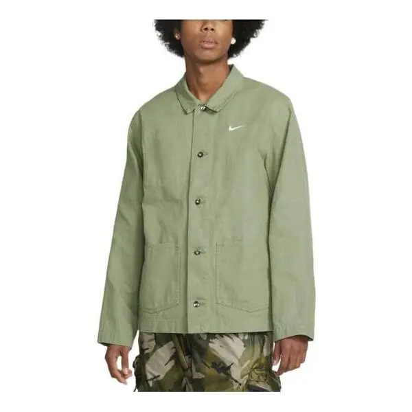 Nike Life Unlined Chore Coat Heavyweight Cotton Jacket - Green