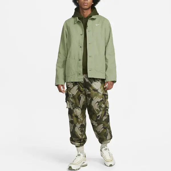 Nike Life Unlined Chore Coat Heavyweight Cotton Jacket - Green