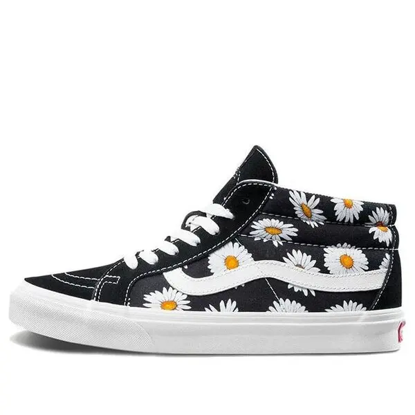 VANS Sk8-mid Flower Pattern 'black White