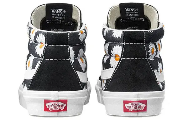 VANS Sk8-mid Flower Pattern 'black White