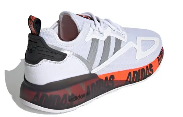 Adidas Zx 2k Boost "bold Logo Graphic" Sneakers - White