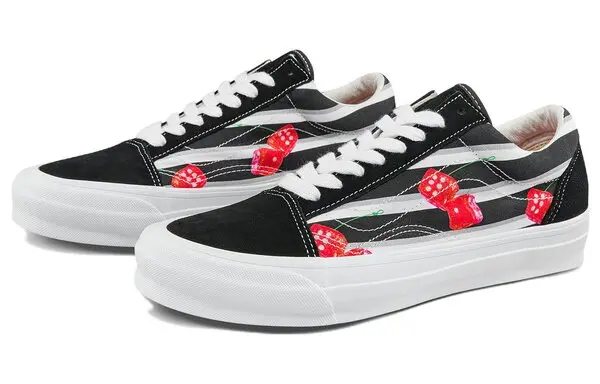 VANS Og Old Skool Lx 'snake Eyes Black' Sneakers - Black/white/red