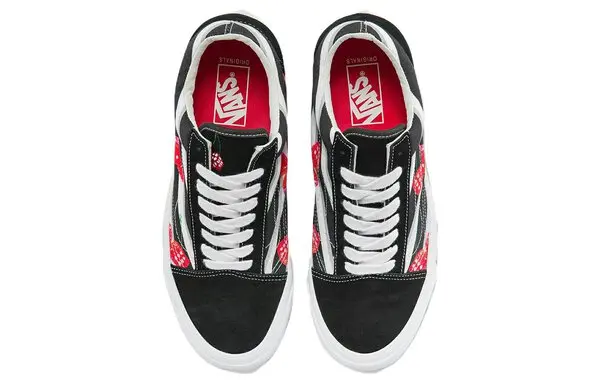 VANS Og Old Skool Lx 'snake Eyes Black' Sneakers - Black/white/red