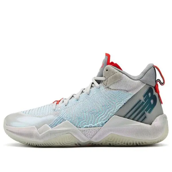 NEW BALANCE Two Wxy "iridescent" Mid-top Athletic Sneakers - Light Grey/blue