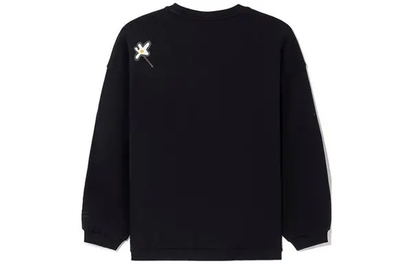 LI-NING Cf Sports Fashion Series Floral Print Pullover Hoodie - Black