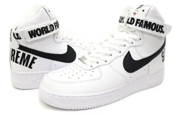 Nike Supreme Air Force 1 High Supreme Sneakers - White