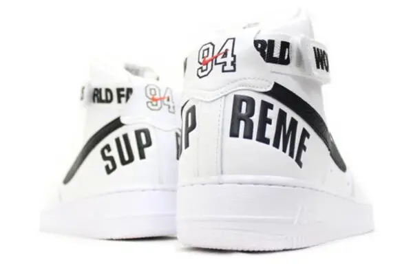 Nike Supreme Air Force 1 High Supreme Sneakers - White