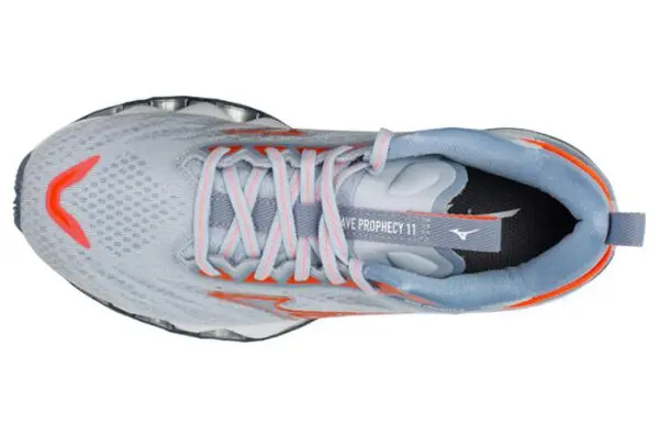 Mizuno Wave Prophecy 11 Athletic Footwear - Gray/blue/orange