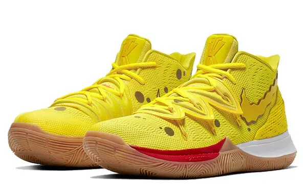 Nike Kyrie 5 "spongebob Squarepants" Athletic Sneakers - Yellow/white