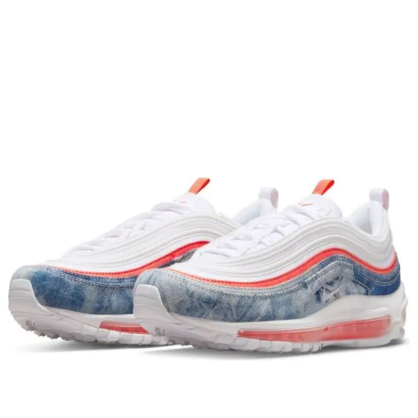 Nike Max 97 Washed Denim Sneakers - White/blue/orange