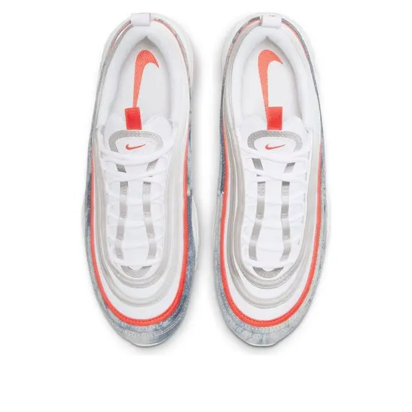 Nike Max 97 Washed Denim Sneakers - White/blue/orange
