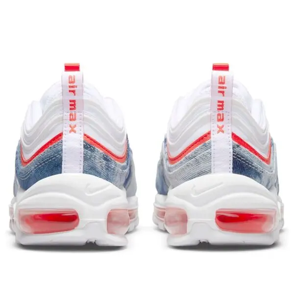 Nike Max 97 Washed Denim Sneakers - White/blue/orange