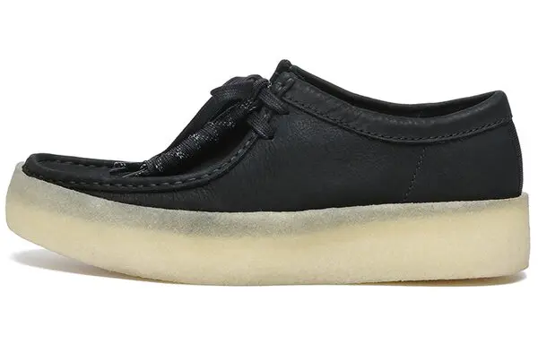 Clarks Wallabee Cup Nubuck Lace Up Shoes - Black