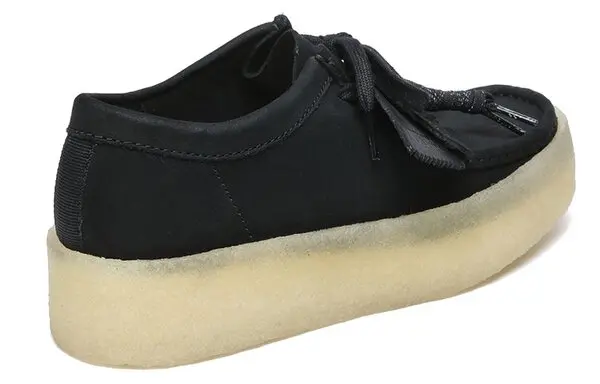 Clarks Wallabee Cup Nubuck Lace Up Shoes - Black