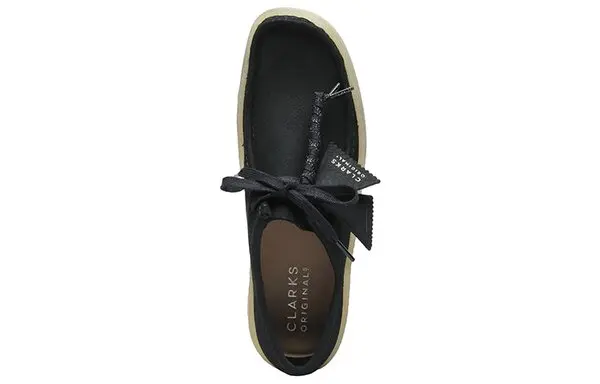 Clarks Wallabee Cup Nubuck Lace Up Shoes - Black