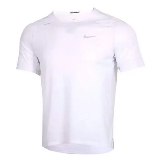 Nike Logo Pattern Training Sports Short Sleeve - White
