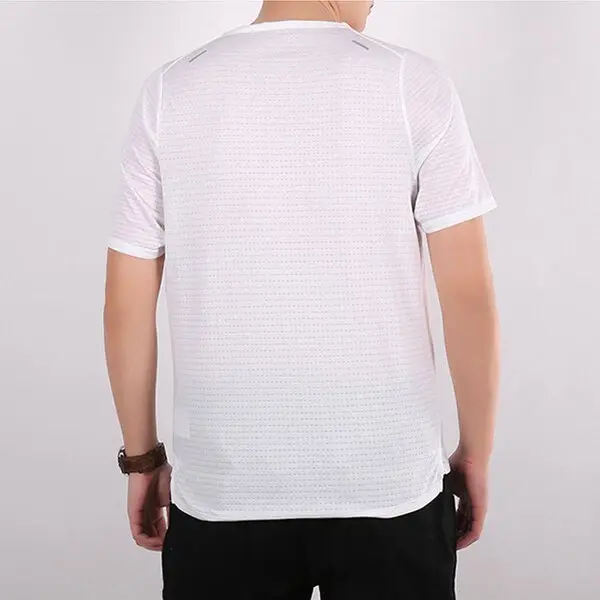 Nike Logo Pattern Training Sports Short Sleeve - White