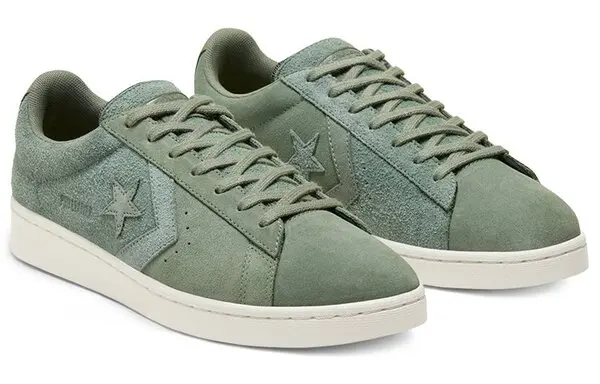 CONVERSE Pro Leather Low Top Suede Sneakers - Light Green