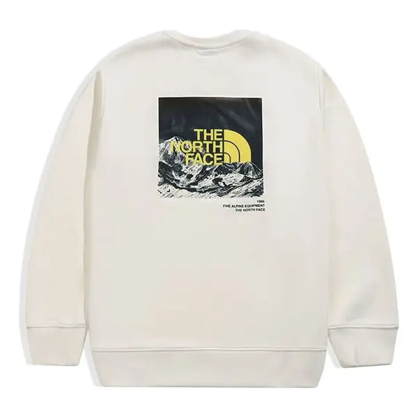 The North Face Regrind Crew Neck Sweatshirt With Graphic Print - White