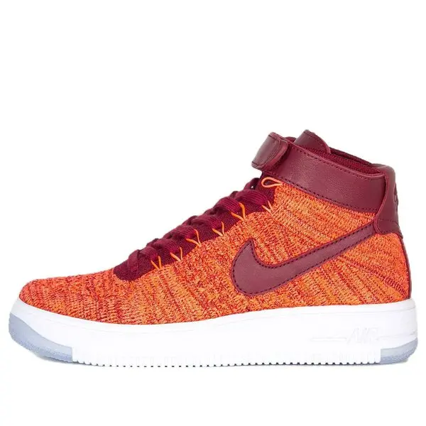 Nike Force 1 Flyknit High Top Sneakers - White