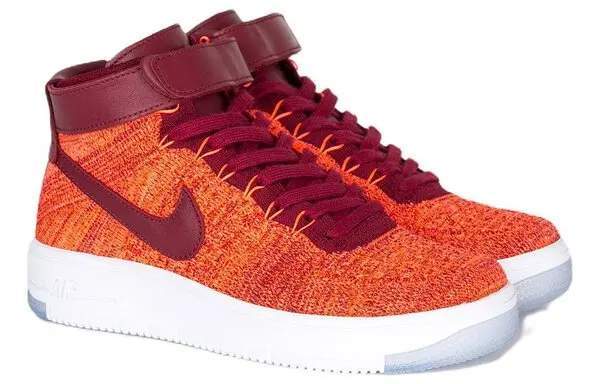 Nike Force 1 Flyknit High Top Sneakers - White