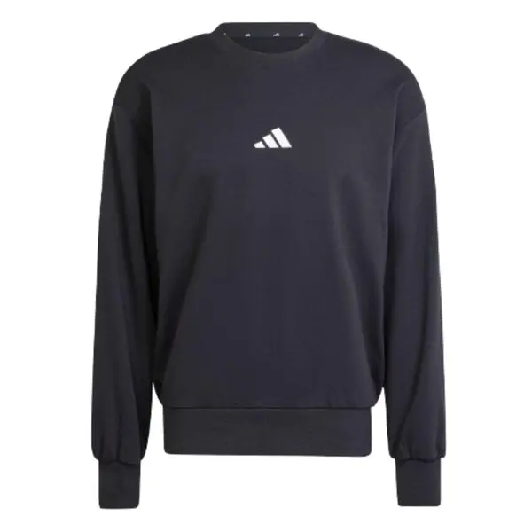 Adidas Essentials Feelcozy French Terry Sweatshirt Asia Sizing - Black