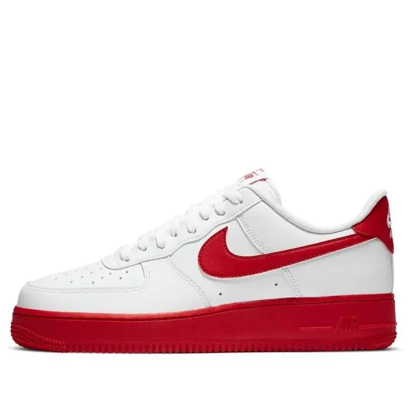 Nike Force 1 Low Top Sneakers - White/red