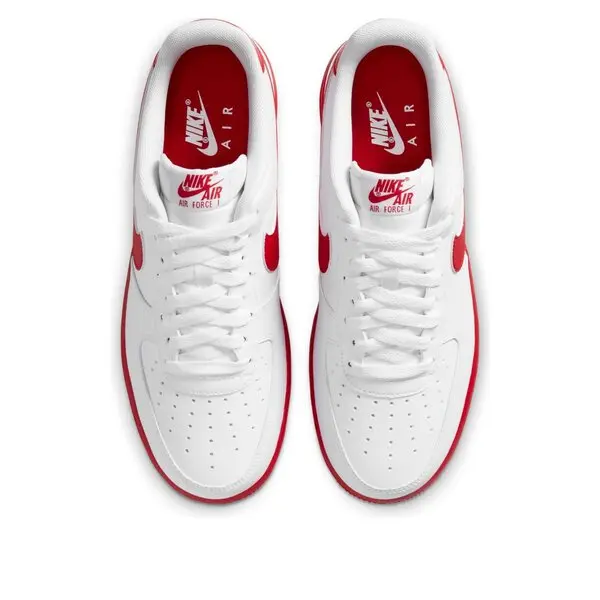 Nike Force 1 Low Top Sneakers - White/red