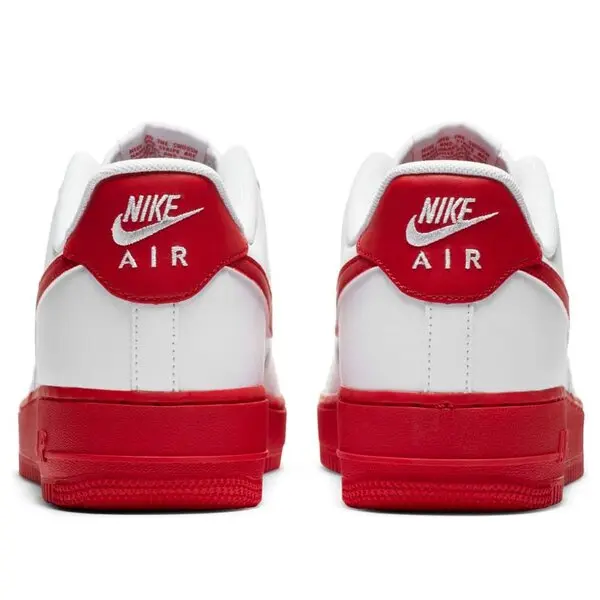 Nike Force 1 Low Top Sneakers - White/red