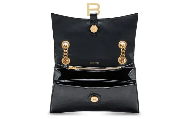 Balenciaga Crush Small Chain Bag - Black