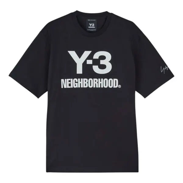 Adidas Y-3 X Neighborhood Logo Relaxed T-shirt - Black